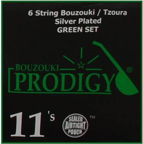 Prodigy Green 11s Xορδές 3χορδου Μπουζουκιού/ Tζουρά | apothema.gr