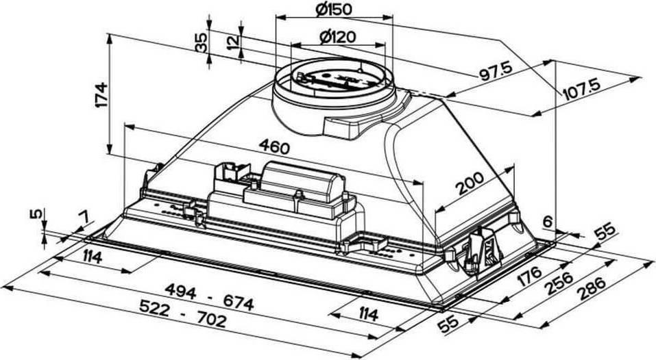 Faber Inka Smart C LG A70 Μηχανισμός Απορρόφησης 70cm Λευκός | apothema.gr