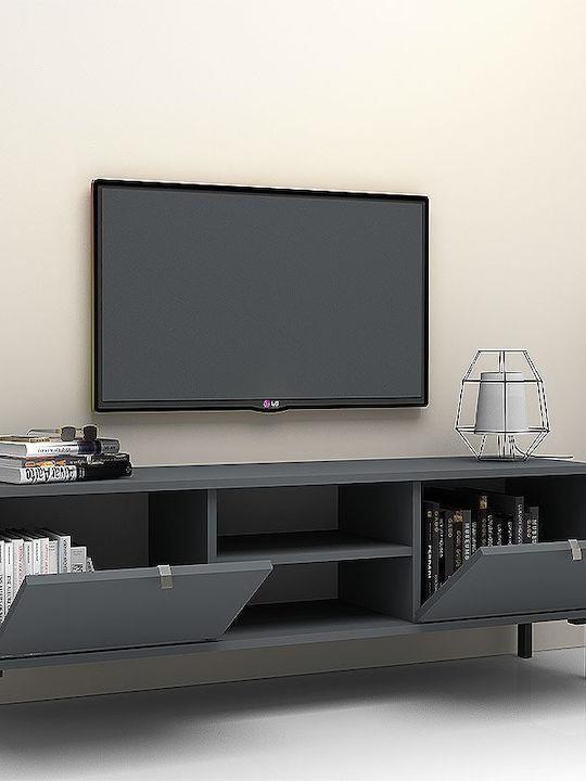 Megapap Freja Ξύλινο Έπιπλο Τηλεόρασης Γκρι Μ160xΠ35xΥ50cm GP028-0088,1 ...