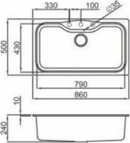 Elleci Fox 360 Granitek Ένθετος Νεροχύτης από Συνθετικό Γρανίτη Μ86xΠ50cm Avena FOX360-51 ...