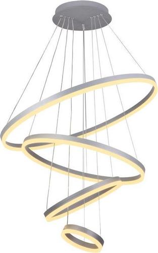 Metanor Μοντέρνο Κρεμαστό Φωτιστικό με Ενσωματωμένο LED σε Ασημί Χρώμα ...