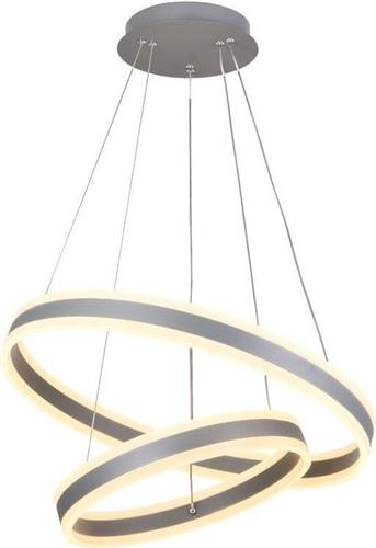 Metanor Μοντέρνο Κρεμαστό Φωτιστικό με Ενσωματωμένο LED σε Ασημί Χρώμα ...