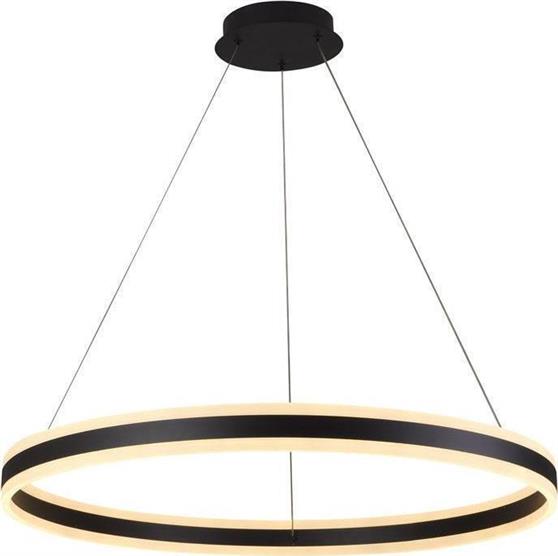 Metanor Μοντέρνο Κρεμαστό Φωτιστικό με Ενσωματωμένο LED σε Μαύρο Χρώμα ...