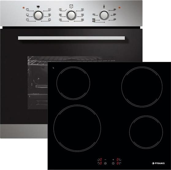Pyramis 60ΑΠ 1016 + 58HL 4003 Φούρνος άνω Πάγκου 66lt με Κεραμικές ...