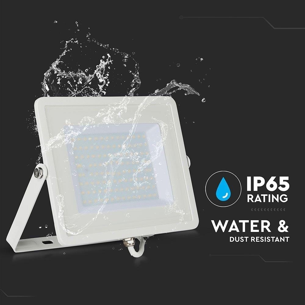 V-TAC Στεγανός Προβολέας IP65 Ισχύος 100W με Ψυχρό Λευκό Φως σε Λευκό ...